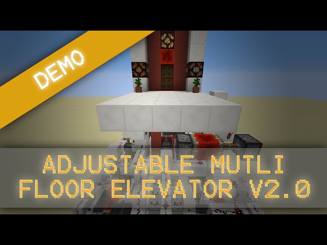 Adjustable Multi-floor elevator Minecraft Map