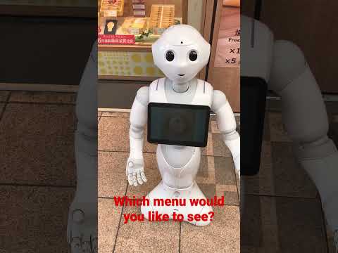 Robot selling restaurant menu on the streets of Osaka #robot #restaurant #menu #osaka #chuo #japan