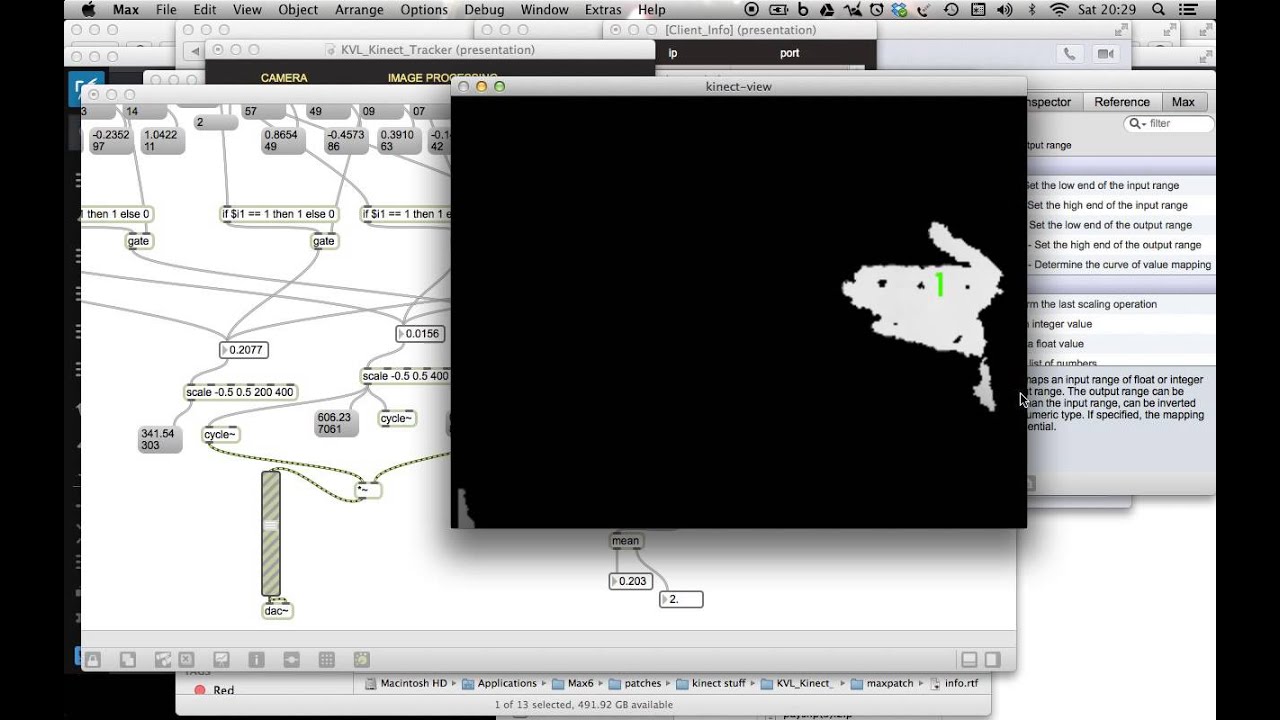 kinect to max msp 1