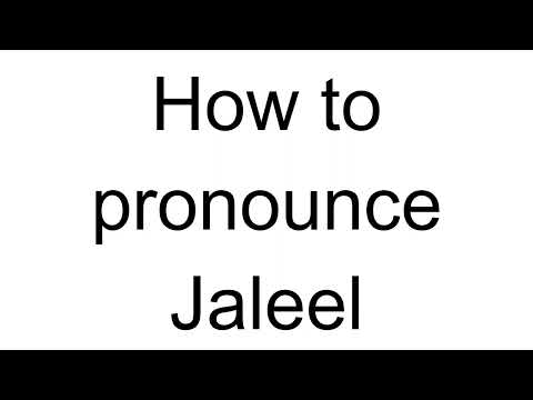 How to Pronounce Jaleel (English)