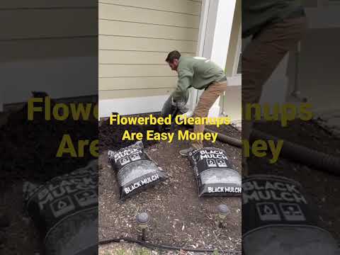 Installing Mulch in Landscape Beds.