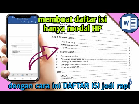 Tutorial membuat daftar isi yang rapi di Microsoft word Hp android