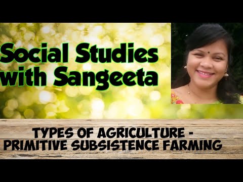Types of agriculture - primitive subsistence farming