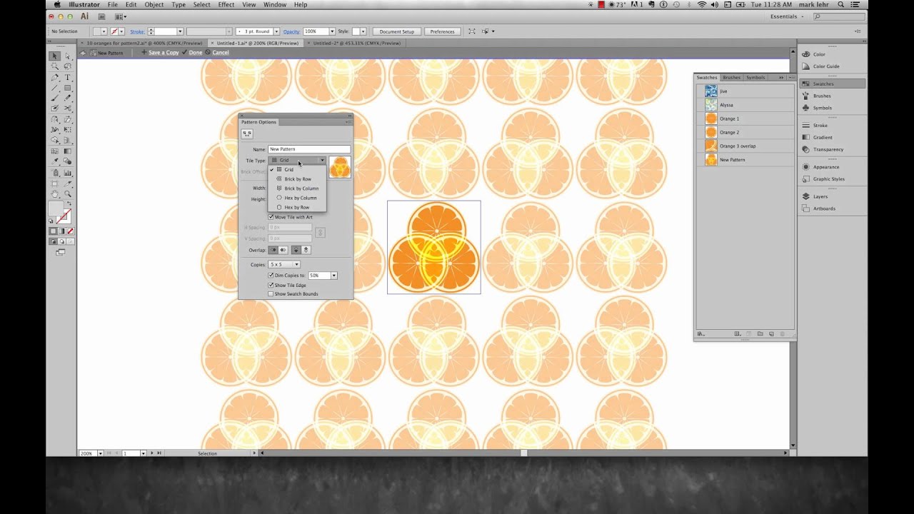 CS6 Illustrator Pattern Creation
