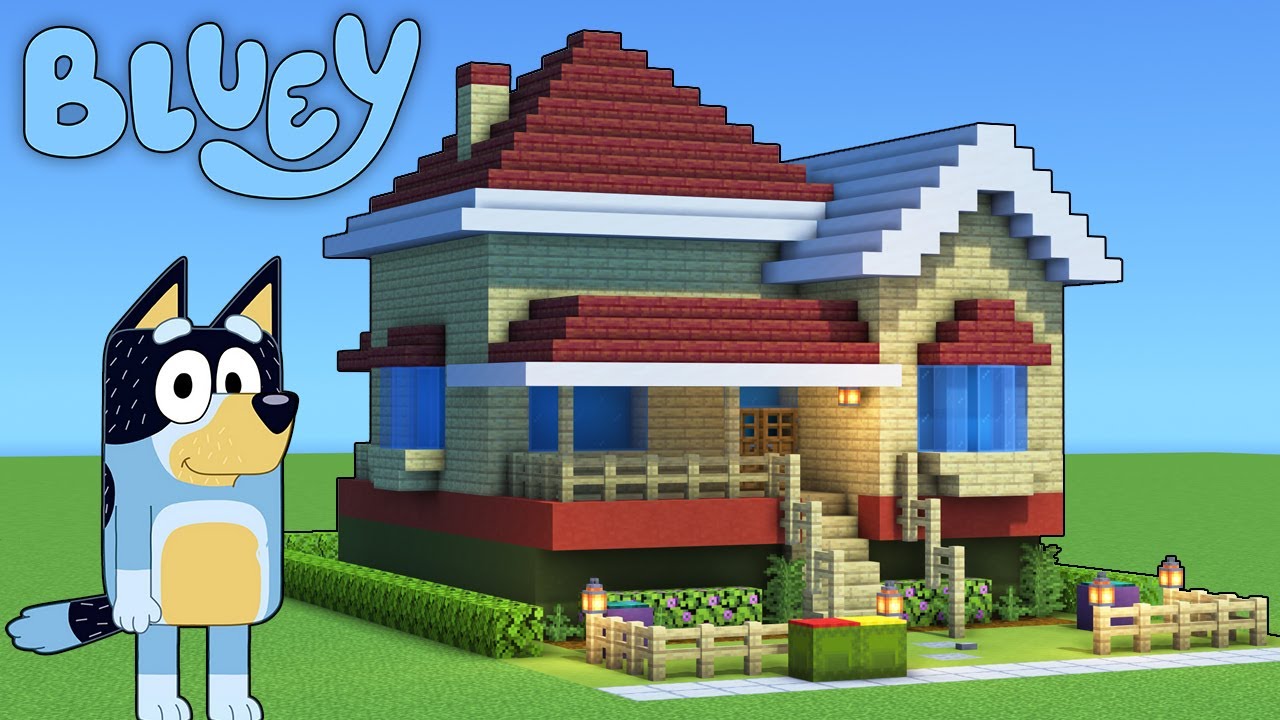 Minecraft Tutorial: How To Make Blueys House (The Heeler House) "Bluey ...