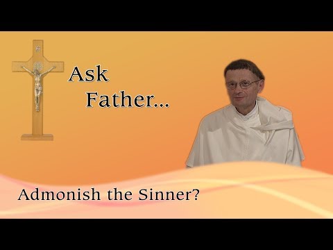 Fr. Albert on Admonishing the Sinner | A Blog for Dallas Area Catholics