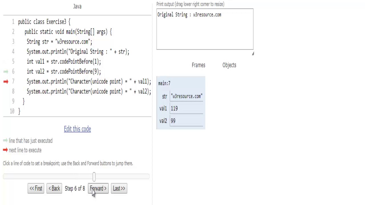 w3resource.com: Java String Exercise-3