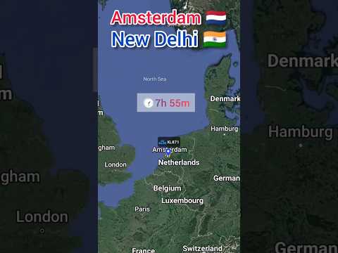 Amsterdam to New Delhi flight Route ✈️ || Netherlands 🇳🇱 to India 🇮🇳 ||