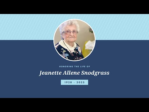 Jeanette Allene Snodgrass Funeral Service