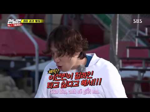 Lee Kwang Soo đòi "giết" Lee Sun Bin vì bắt mình trèo lên cáp treo | running man funny moments