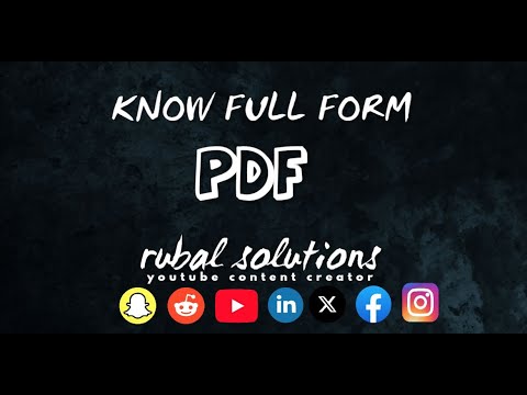 Full Form PDF || What is PDF ?