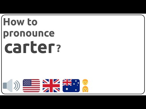 How to pronounce carter in english? 🇺🇸 🇬🇧 🇦🇺 Pronunciation of carter and examples of carter