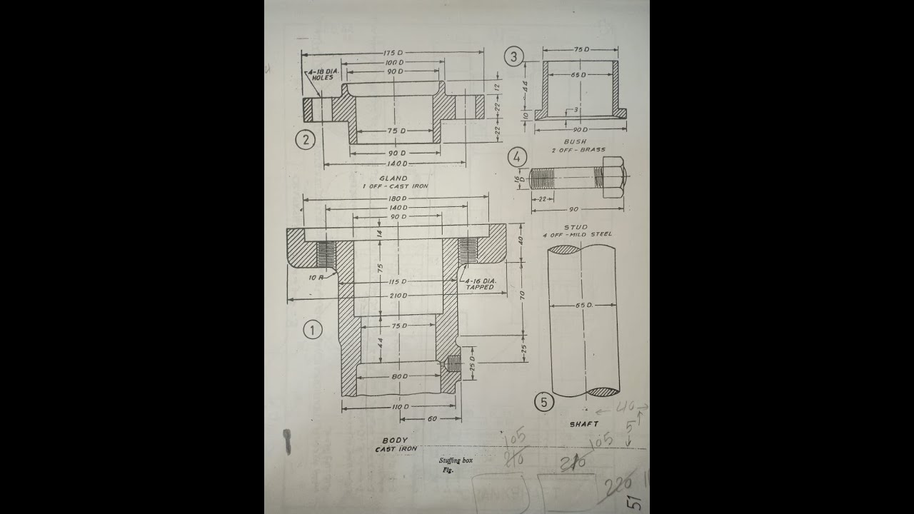 solid works (task16) stuffing box assembly