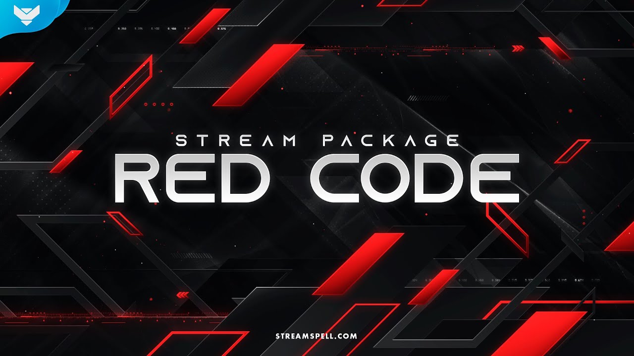 Red Code Stream Overlay Package by StreamSpell