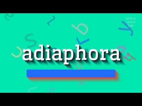 ADIAPHORA - HOW TO PRONOUNCE IT? #adiaphora