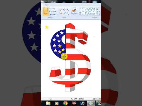 US Dollar Symbol drawing shorts in ms paint || MS Paint US Dollar drawing Shorts #Shorts