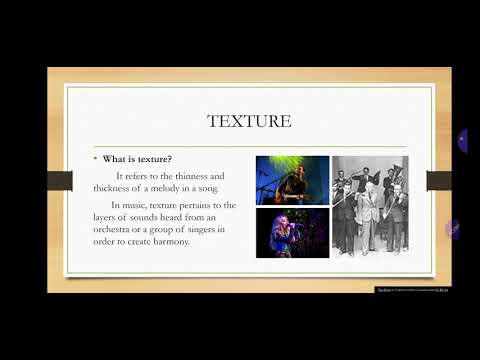 Lesson:TEXTURE IN MUSIC