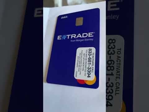 NEW ETRADE MASTERCARD DEBIT NEW CARD FROM MORGAN STANLEY BROKERAGE ACCOUNT UNBOXING
