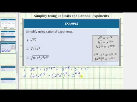 Simplify Radicals Using Rational Exponents | Math Help from Arithmetic ...