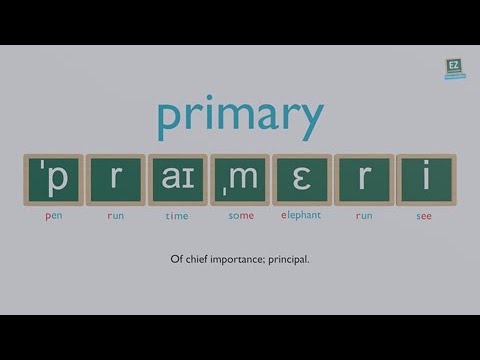 How to pronounce primary ?