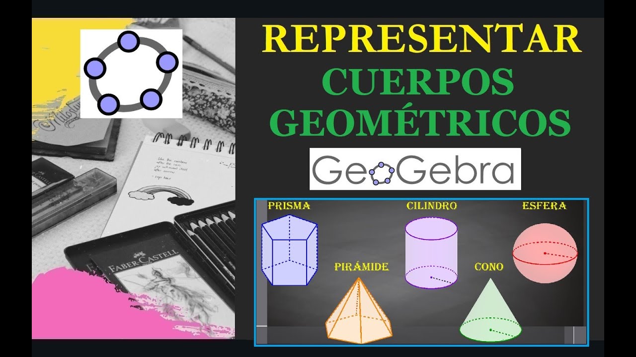 GEOGEBRA 3D - Representar CUERPOS GEOMÉTRICOS - Prisma, Pirámide, Cilindro, Cono y Esfera.