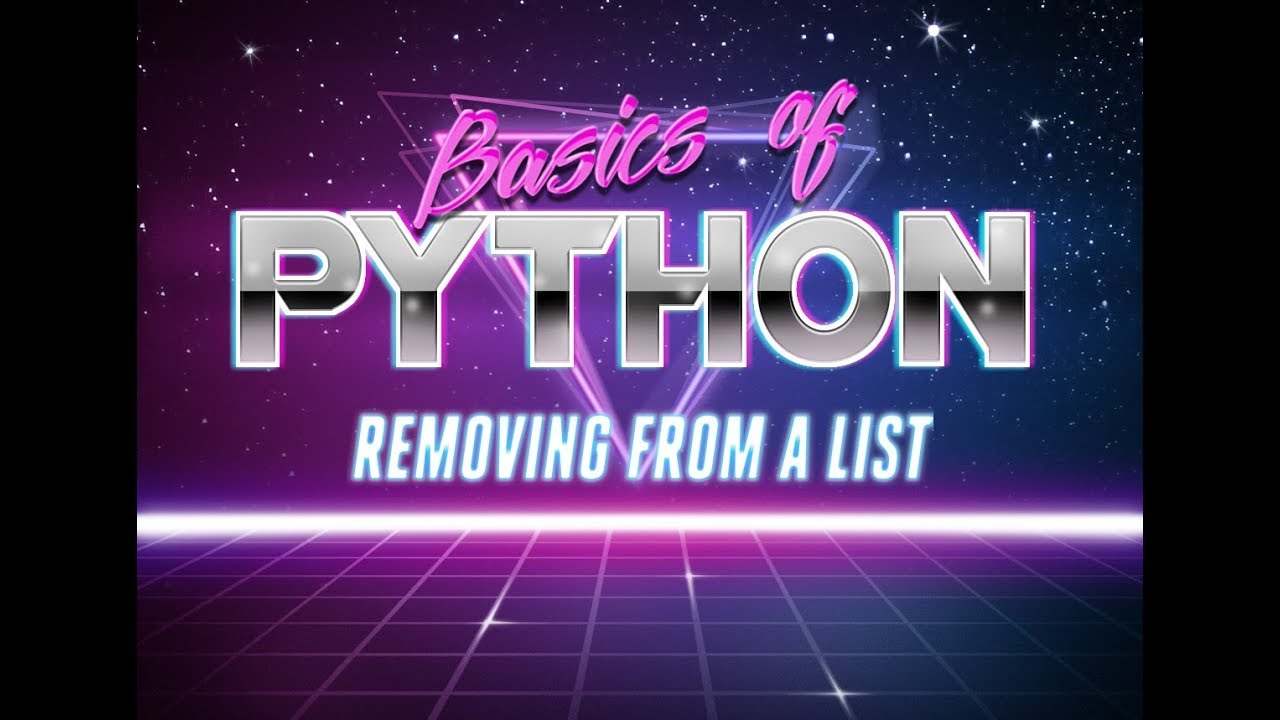 Removing items from a list in Python