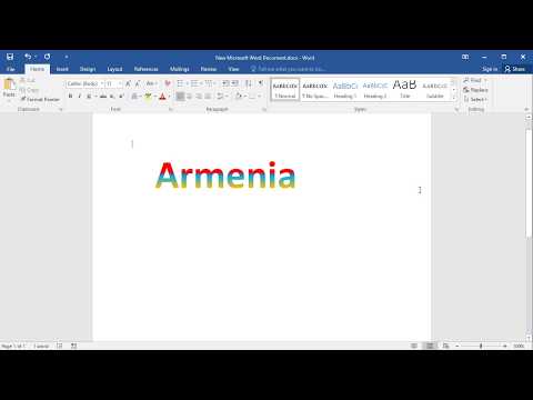 How to Add Gradient Fill Color into Text in Word : Create multi-color text