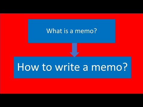 how to write a memo? | what is a memo?