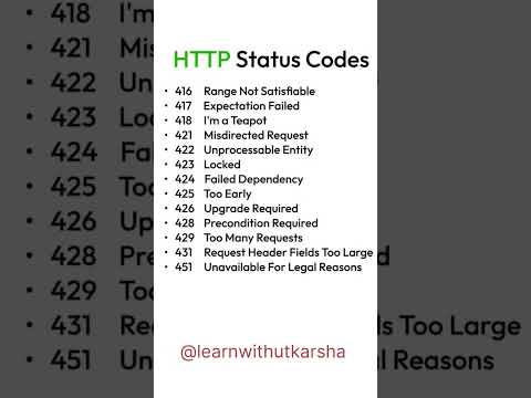 HTTP Status Codes 🧑💻 #shorts