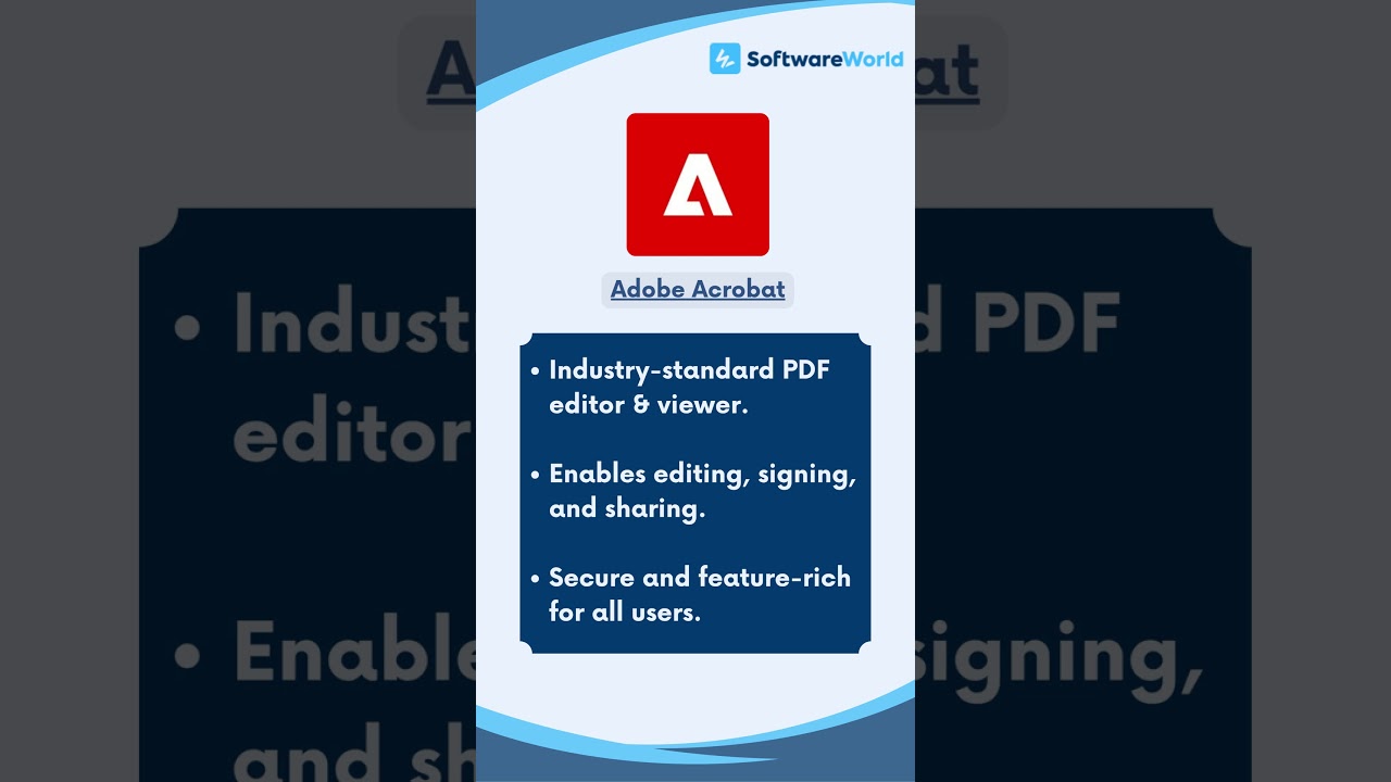 Top 5 PDF Software 2025 | Best Tools to Create, Edit & Secure Documents #softwareworld #usa
