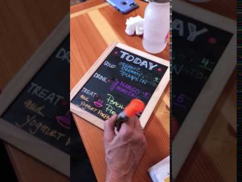 Bistro menu.