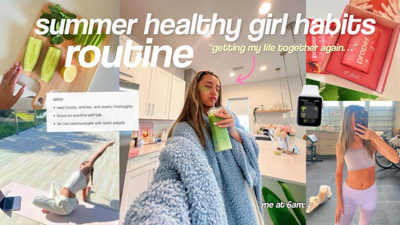 my “HEALTHY GIRL” summer routine habits🪩 (morning, wellness, productive)
