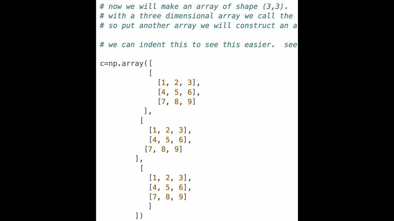 Understanding Python Numpy Dimensions, Shape, and Slice Operations