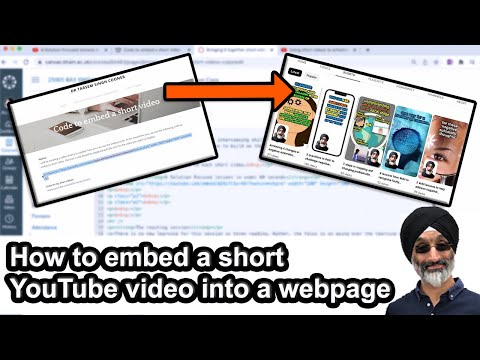 How to embed a short YouTube video into a webpage