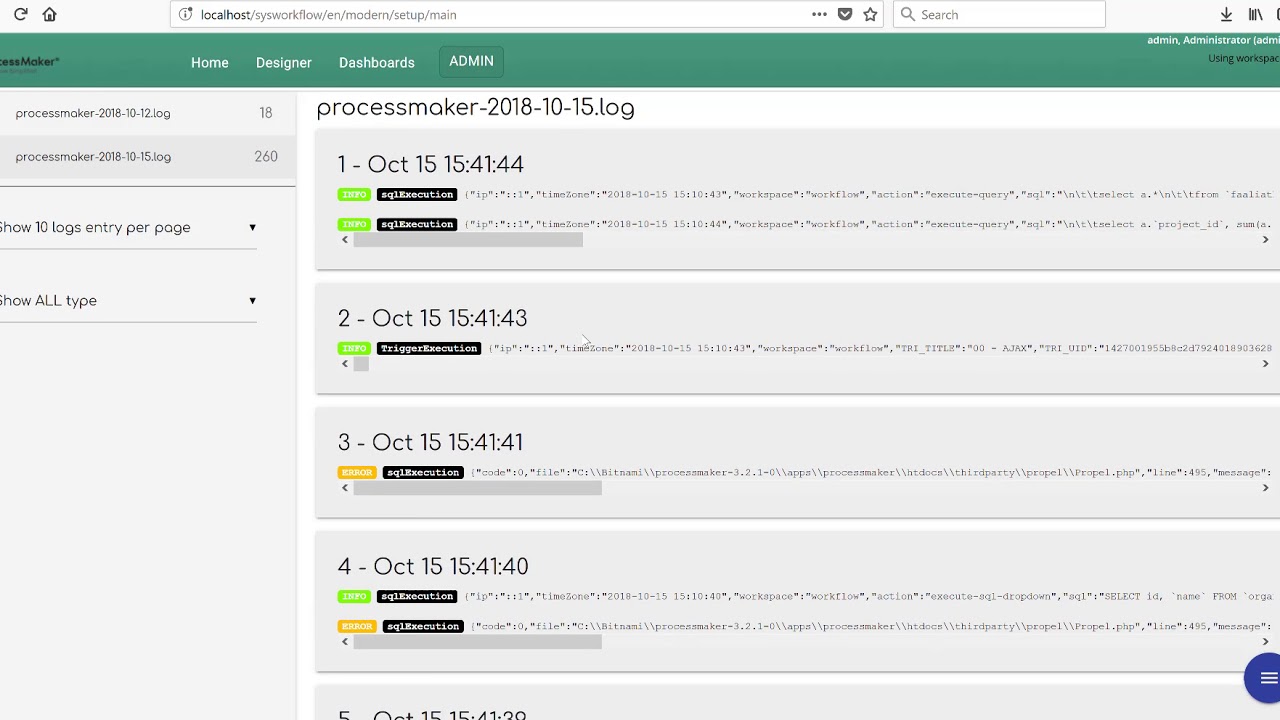 Processmaker Log Analyzer Plugin