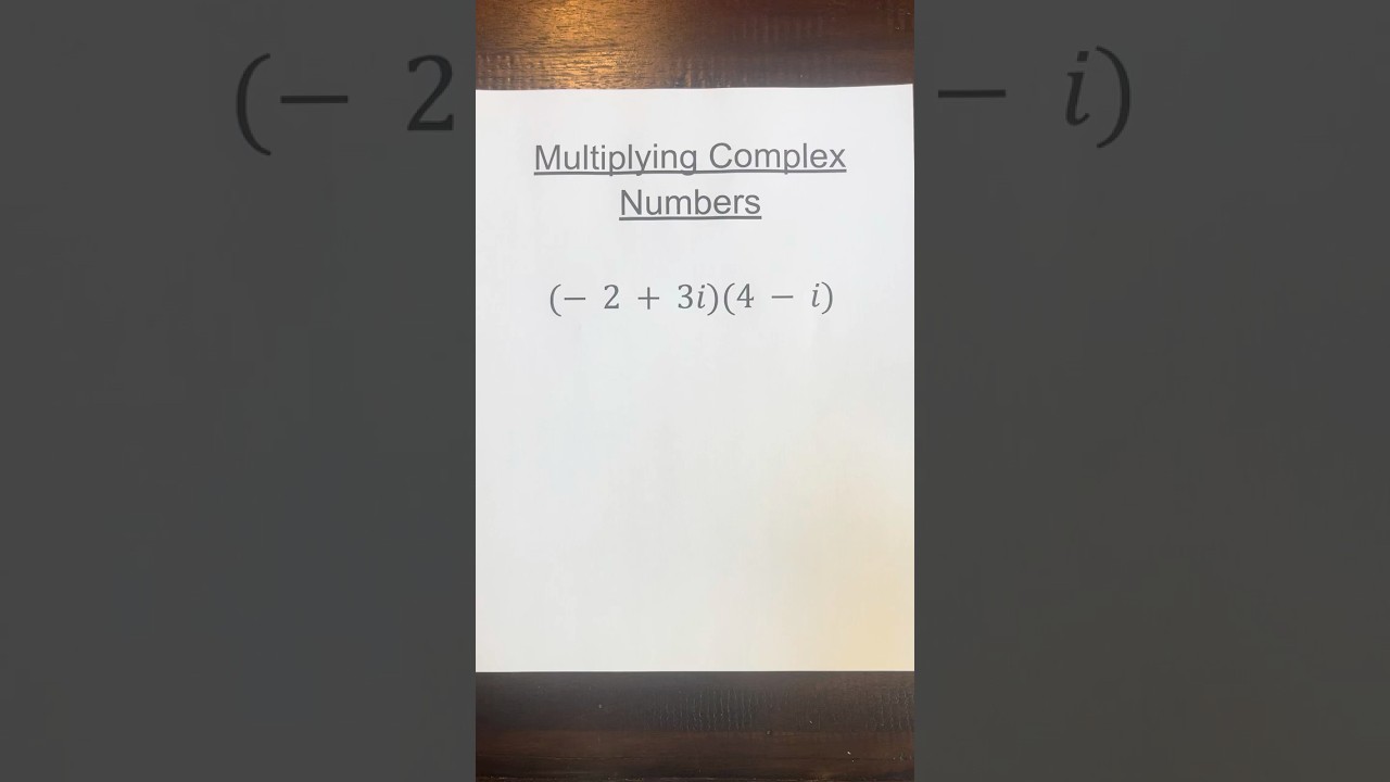 Multiplying Complex Numbers #multiplyingcomplexnumbers #complexnumbermultiplication