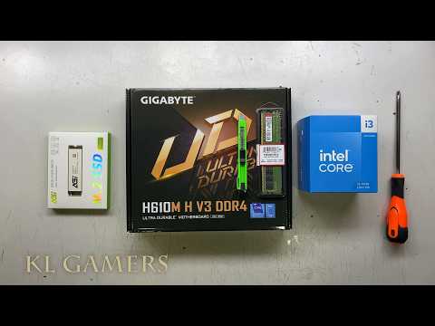 intel 14th Gen Core i3 14100 GIGABYTE H610M H V3 DDR4 AGi SSD Easy Small Computer Build