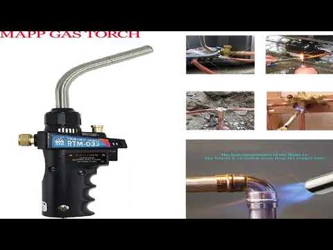 Mapp Gas Welding Torch Ignition Flame Brazing Gun Burner Blowtorch Welding BBQ Heating Que