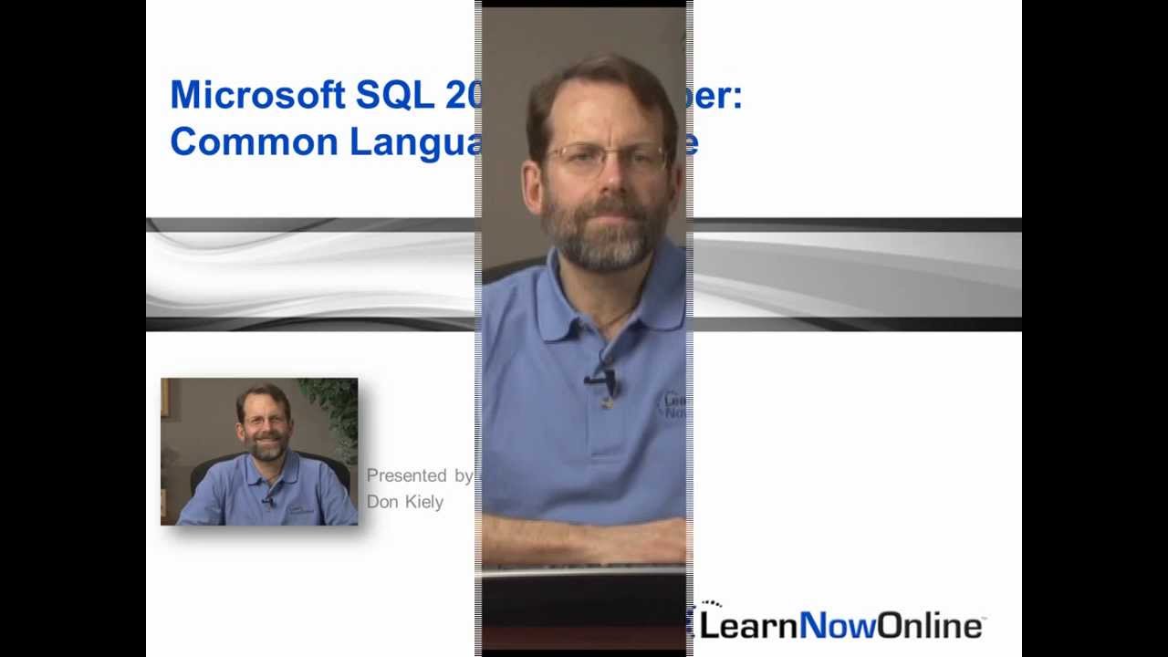 Trailer for SQL 2012 Developer tutorial: 