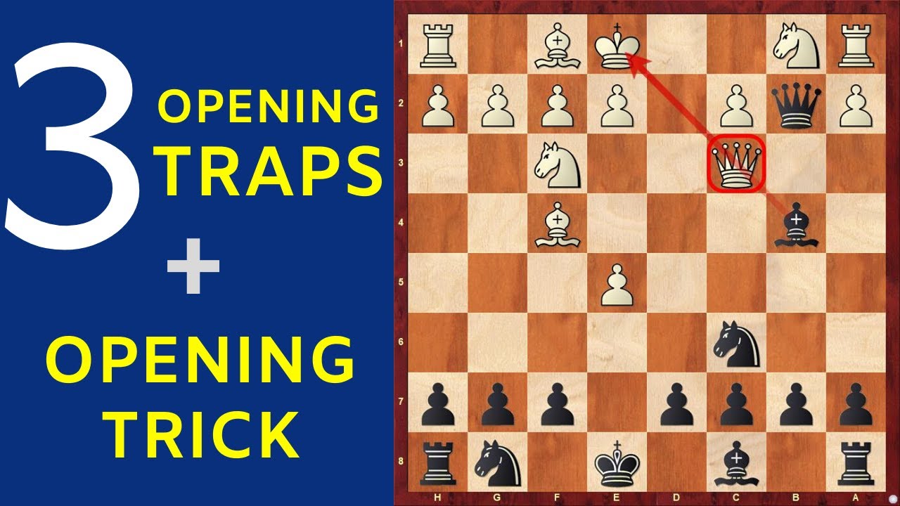 3 Chess Opening Traps + 1 Opening Trick