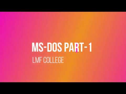 MS DOS in Window 10 Part 1