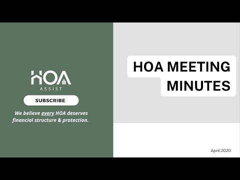 HOA Meeting Minutes