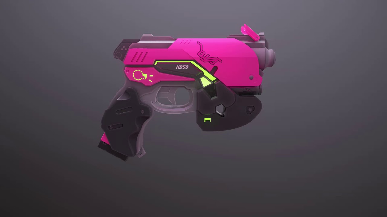 Overwatch D.Va Light Gun 3D Model