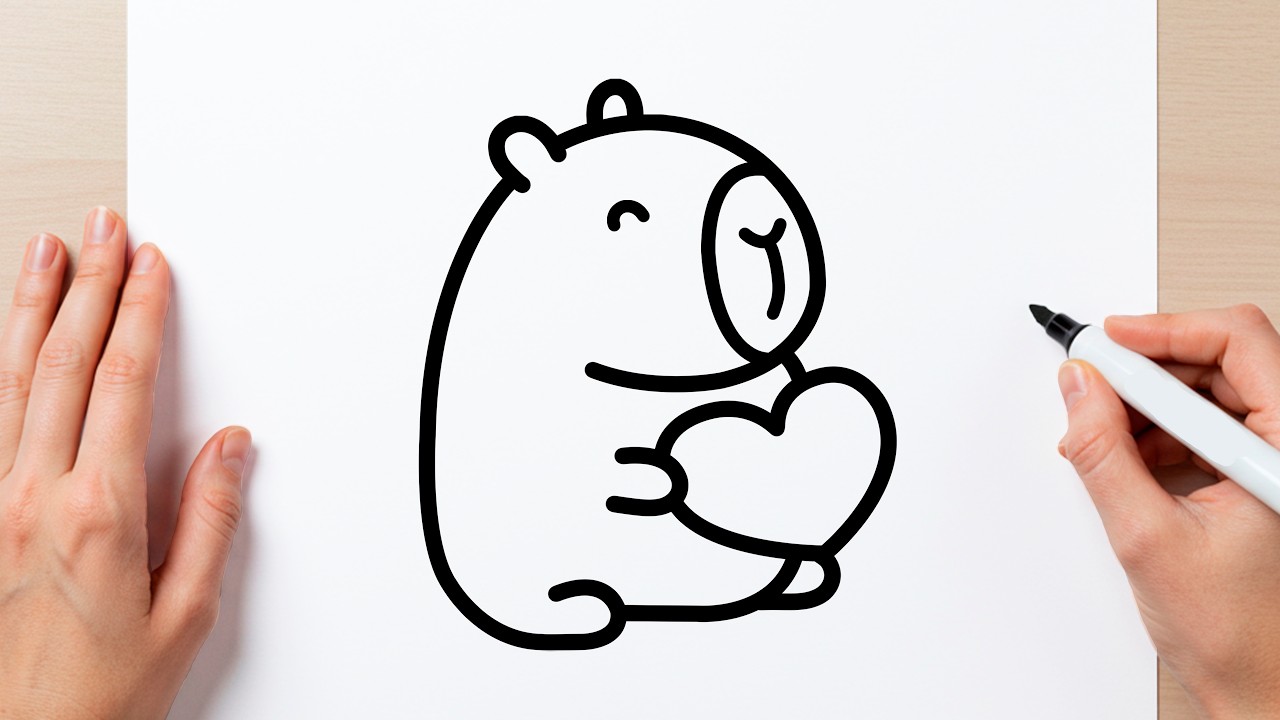 COMO DESENHAR UMA CAPIVARA KAWAII