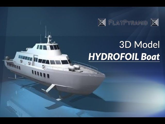 Hydrofoil boat 3D Model - FlatPyramid