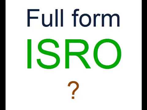 What is the full form of ISRO ?