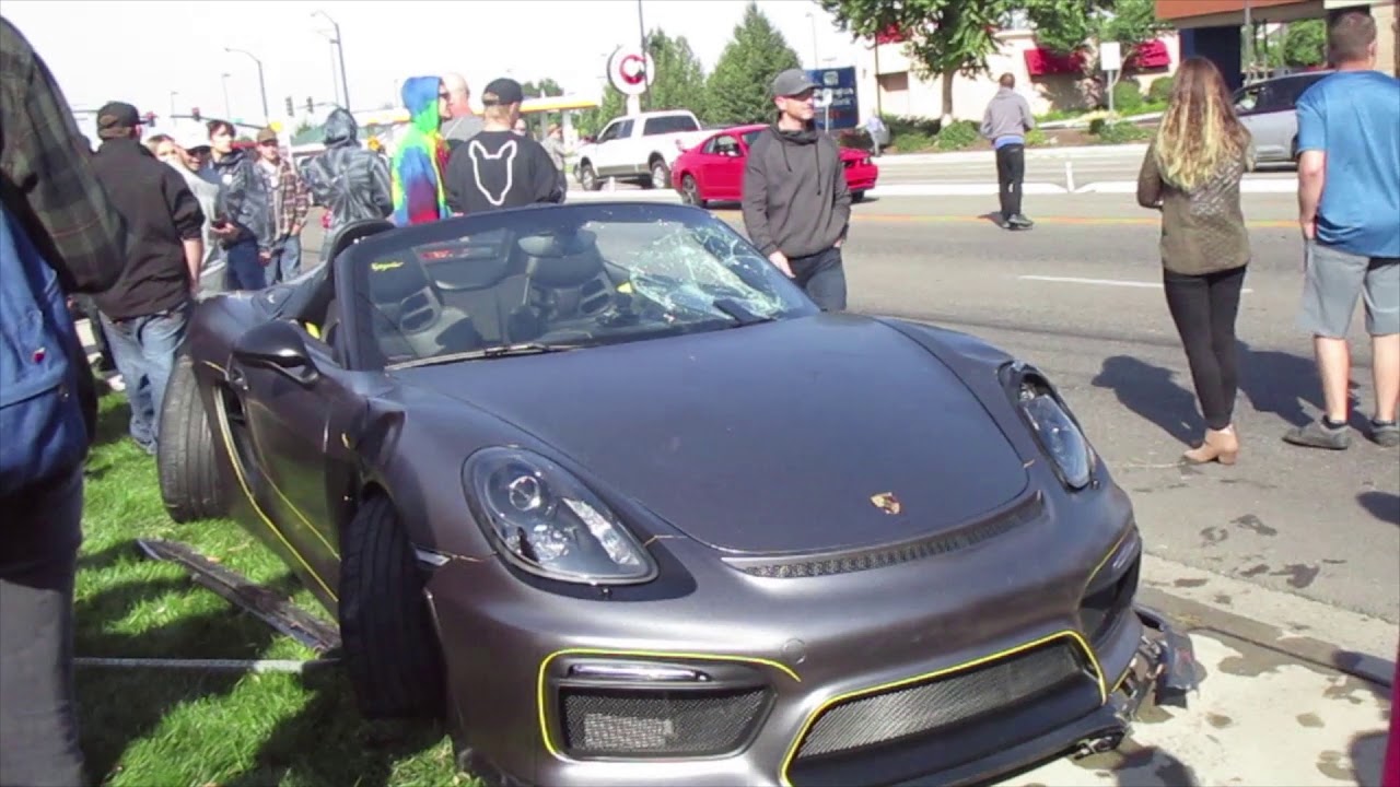 Porsche Boxster Spyder Crashes into Crowd while Leaving Boise Cars and ...