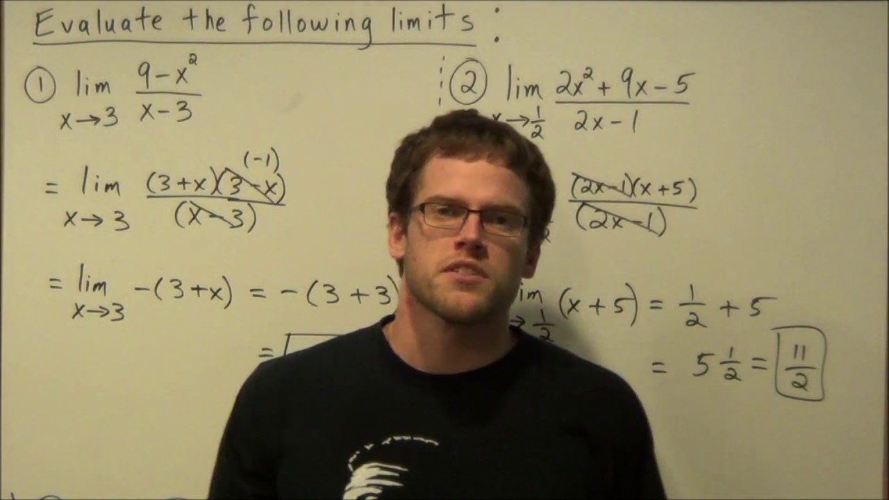 Evaluating Limits Algebraically (two examples)