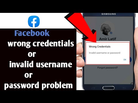 wrong credentials invalid username or password facebook problem 2023||fb wrong credentials (part1)