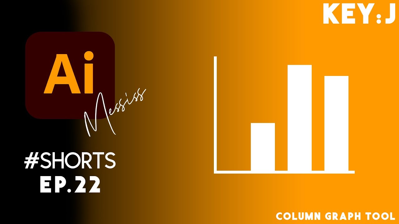Column Graph Tool | A to Z in Adobe Illustrator [Adobe Illustrator for Beginners] #shorts